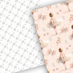 Watercolor Sweet Ballerinas Digital Paper Pack, Nursery Pattern ...