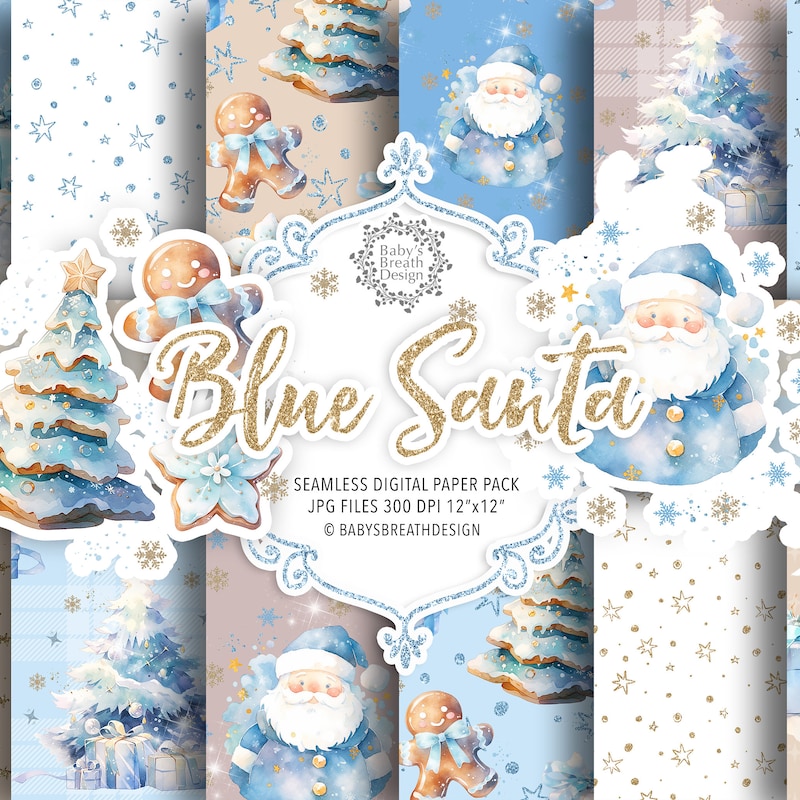 Christmas Digital Paper - Etsy