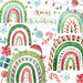 Watercolor Christmas Rainbow Clipart, Rainbows Clipart, Instant ...