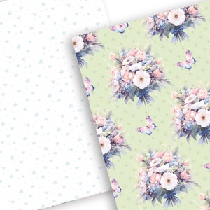 Watercolor Fairy Tale Digital Paper Pack, Fairy Pattern, Swing, Flower ...