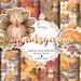 Watercolor Thanksgiving Digital Paper Pack, Autumn Leaves, Thanksgiving ...