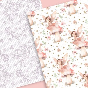Watercolor Fairy Tale Digital Paper Pack, Fairy Pattern, Swing, Flower ...
