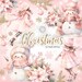 Pink Christmas Digital Design, Xmas Clipart, Cute Christmas Clipart ...