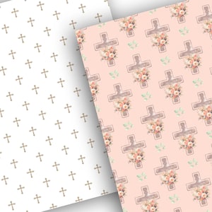 Watercolor First Communion Digital Paper Pack, Watercolor First ...