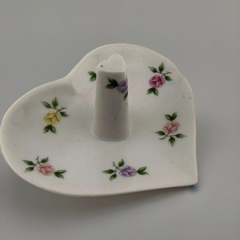 Takahashi San Francisco Lara Heart Shape Ring Holder Trinket Dish White ...