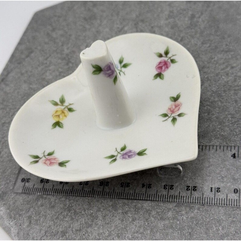 Takahashi San Francisco Lara Heart Shape Ring Holder Trinket Dish White ...