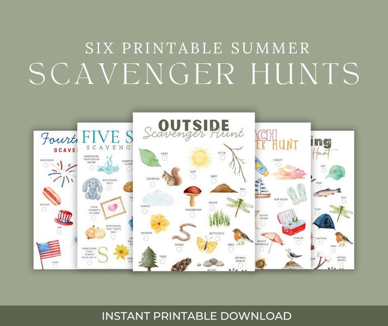 Summer Scavenger Hunts - Etsy