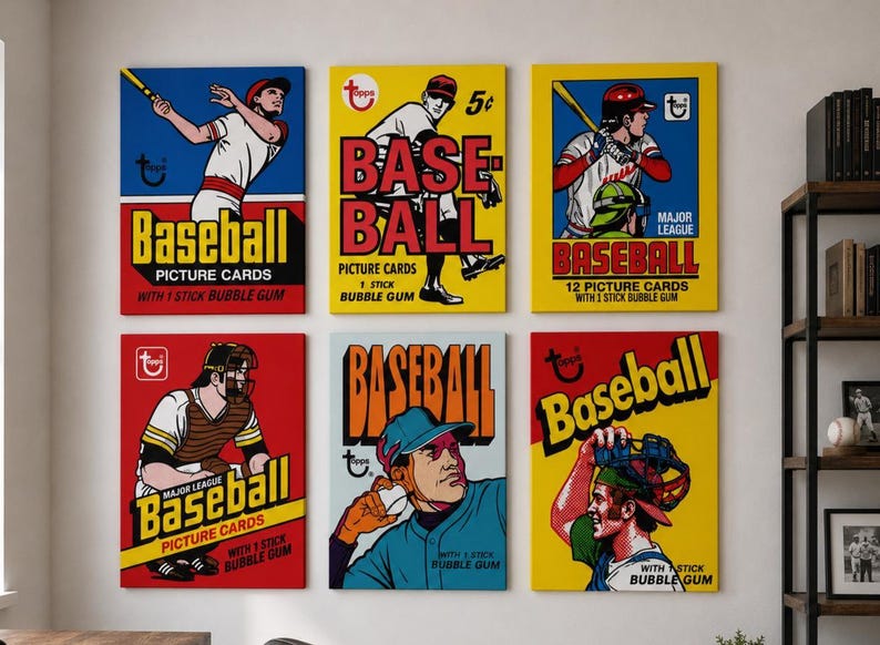 Heritage Wall - Vintage Baseball Wax Packs - Canvas Art – Collectible ...
