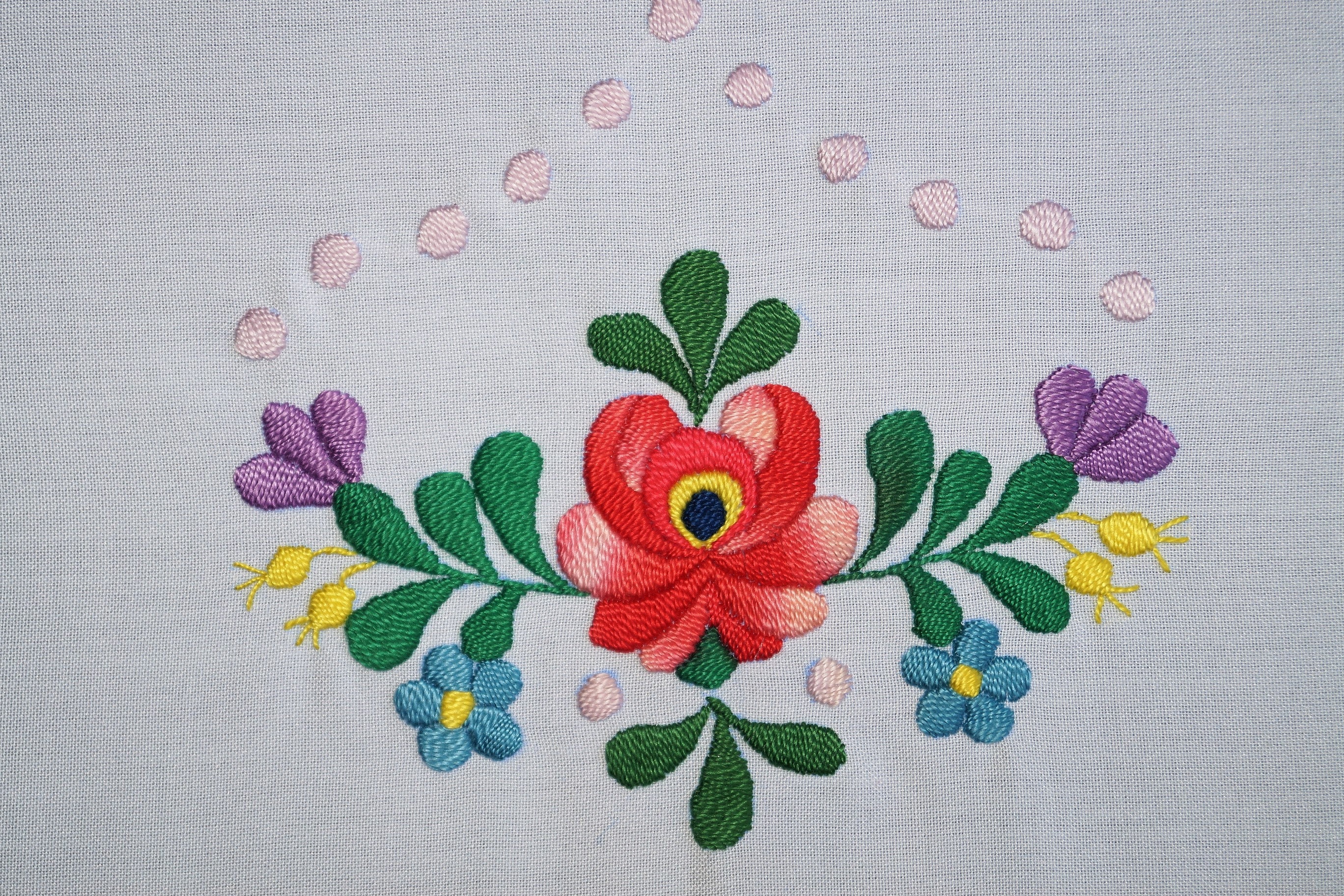 Hungarian Matyo Tablecloth 92/ 90 Cm Hand Embroidered Home - Etsy
