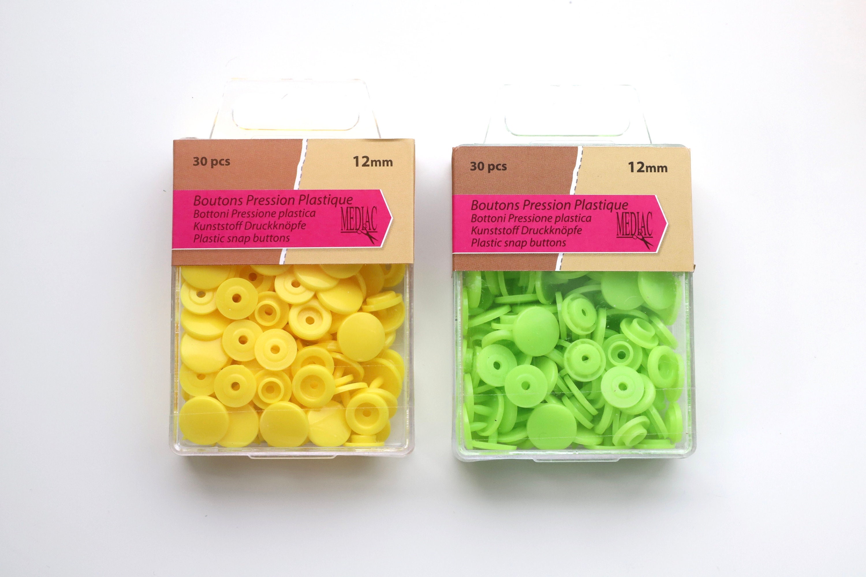 Snap Fasteners - Coloured Plastic Snaps - 12mm - Etsy UK
