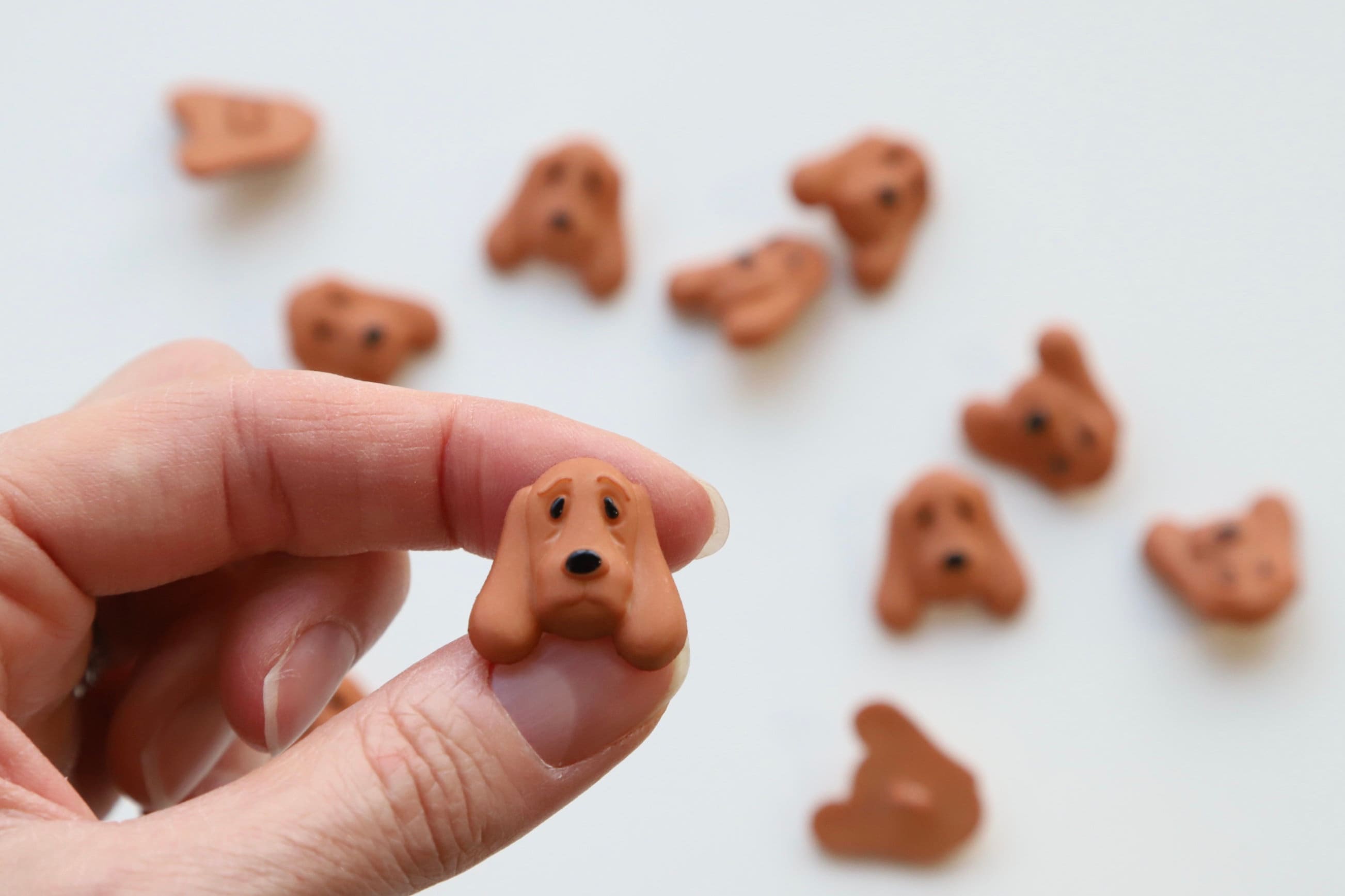 Dog Buttons - 3D Novelty Dogs - Sheepdog, Hound, Chihuahua, Spaniel ...