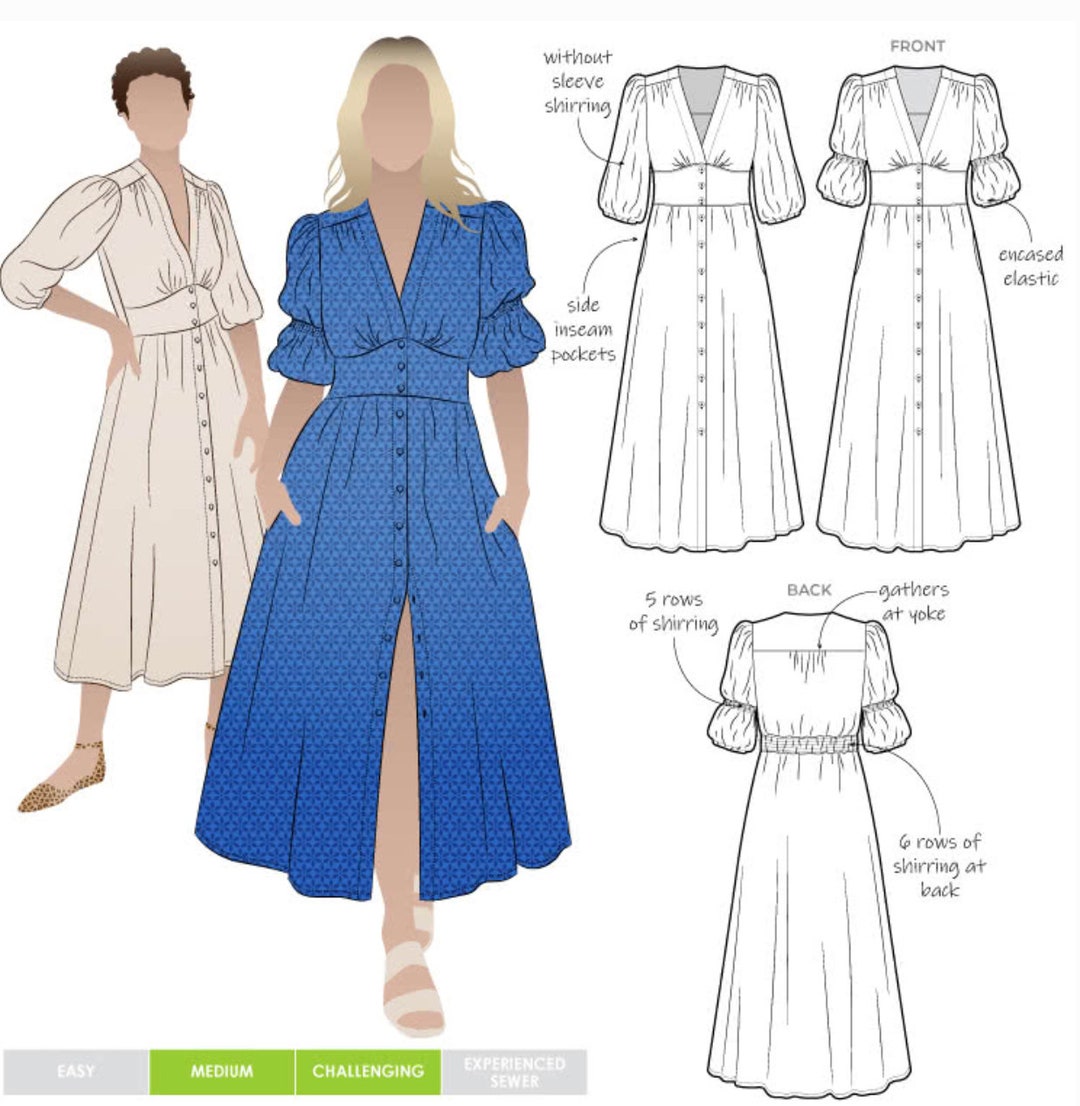 Style Arc - Belle Woven Dress - Paper Pattern - Etsy