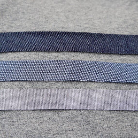 Chambray Bias Binding Denim Bias Binding in a Soft Chambray | Etsy UK