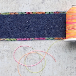 Variegated Rainbow Overlocker Thread - Gütermann Wooly/bulky 100% ...