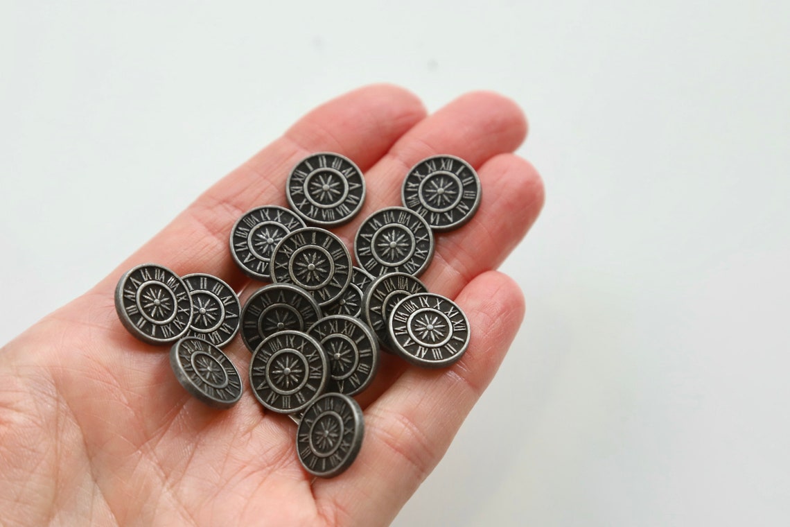 Clock Face Buttons Horological/time Piece/roman - Etsy UK