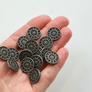 Clock Face Buttons - Horological/time Piece/roman Numerals/pocket Watch ...