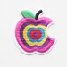 Apple Patch Iron on Embroidered Fruity Motif Rainbow, Bright ...