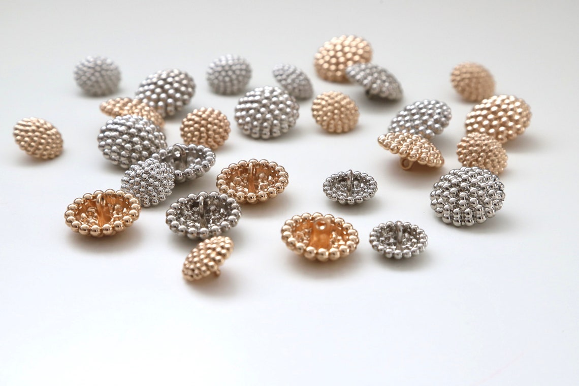 Knobbly Bobbly Gold and Silver Buttons 15mm and 20mm Metal - Etsy UK
