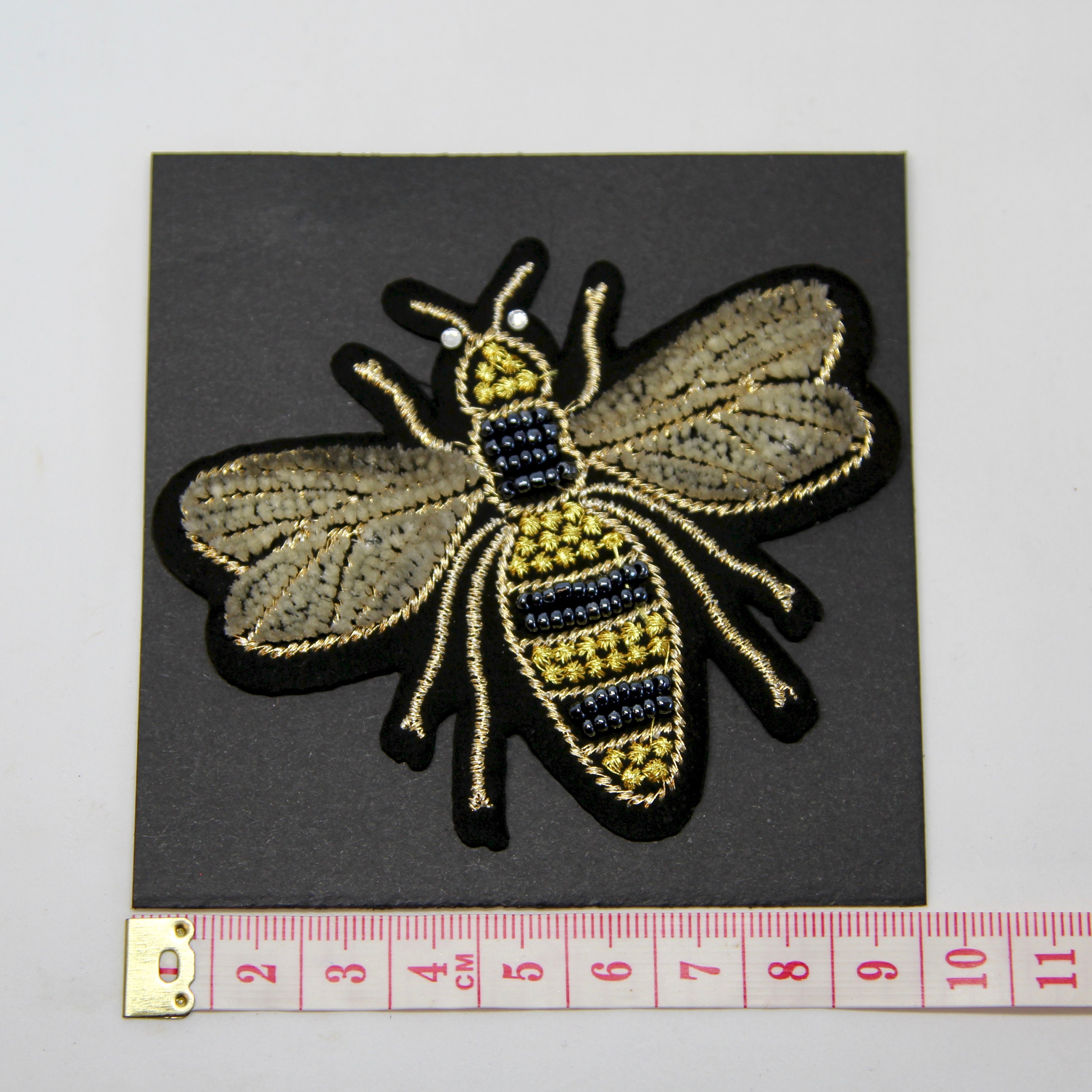 Beaded Royal Bee Patch - Approx 9 X 7cm & 7 X 5.5cm - Beautiful Quality ...