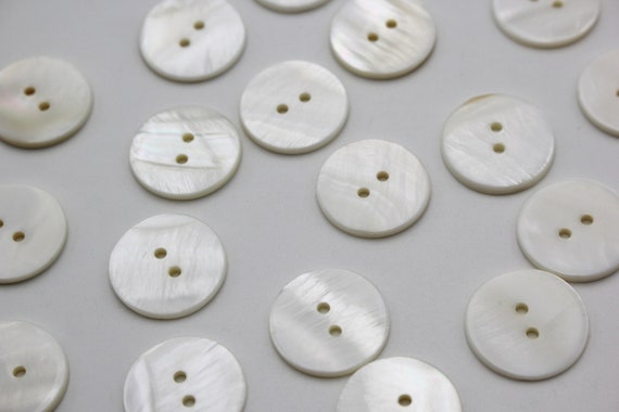 Chunky Flat Natural River Shell Buttons 23mm and 15mm - Etsy UK