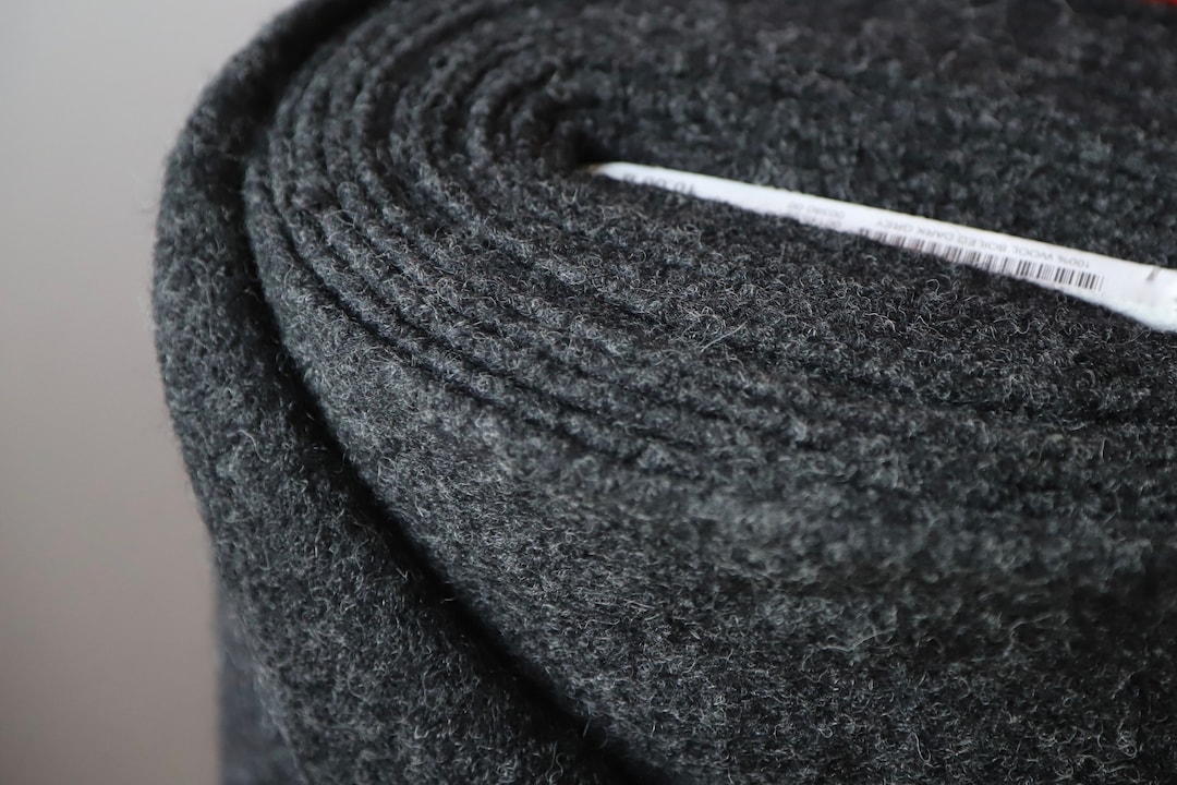 Boiled Wool Fabric - 100% Wool - Charcoal Grey Marl - Sold by Half ...