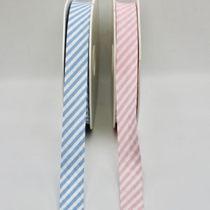 Printed Candy Cane Striped Soft Handle Bias Binding - 20mm Wide - Pale ...