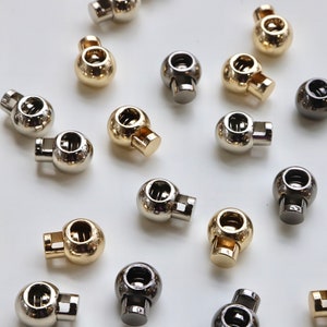 Round Cord Stopper - Solid Metal Ball Toggle for Elastic and Draw ...