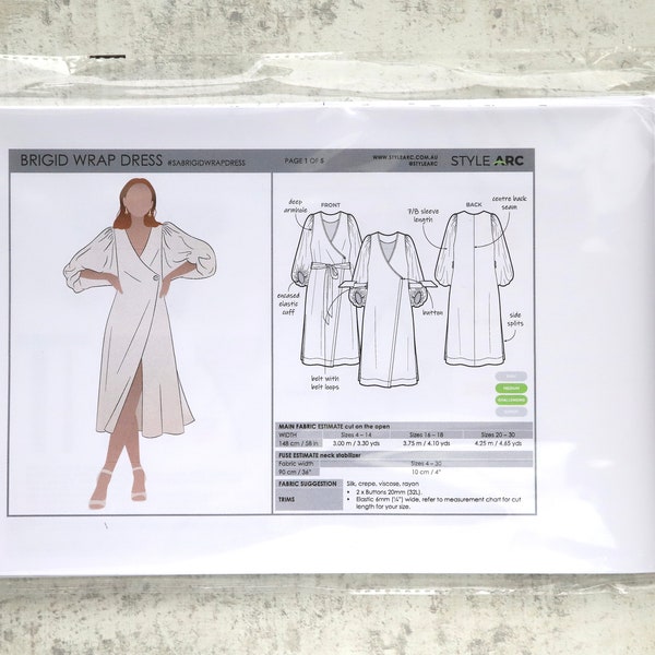 Wrap Dress Sewing Pattern - Etsy UK