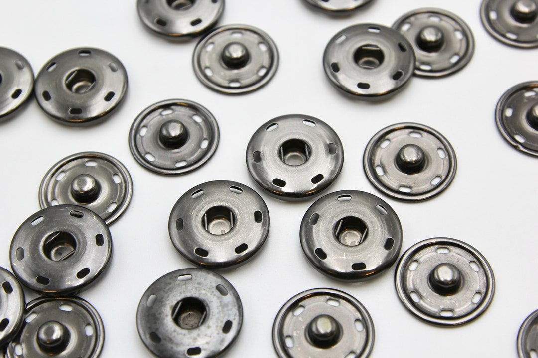 Extra Large Snap Fasteners - Coat Poppers - Gunmetal Grey - - Etsy UK