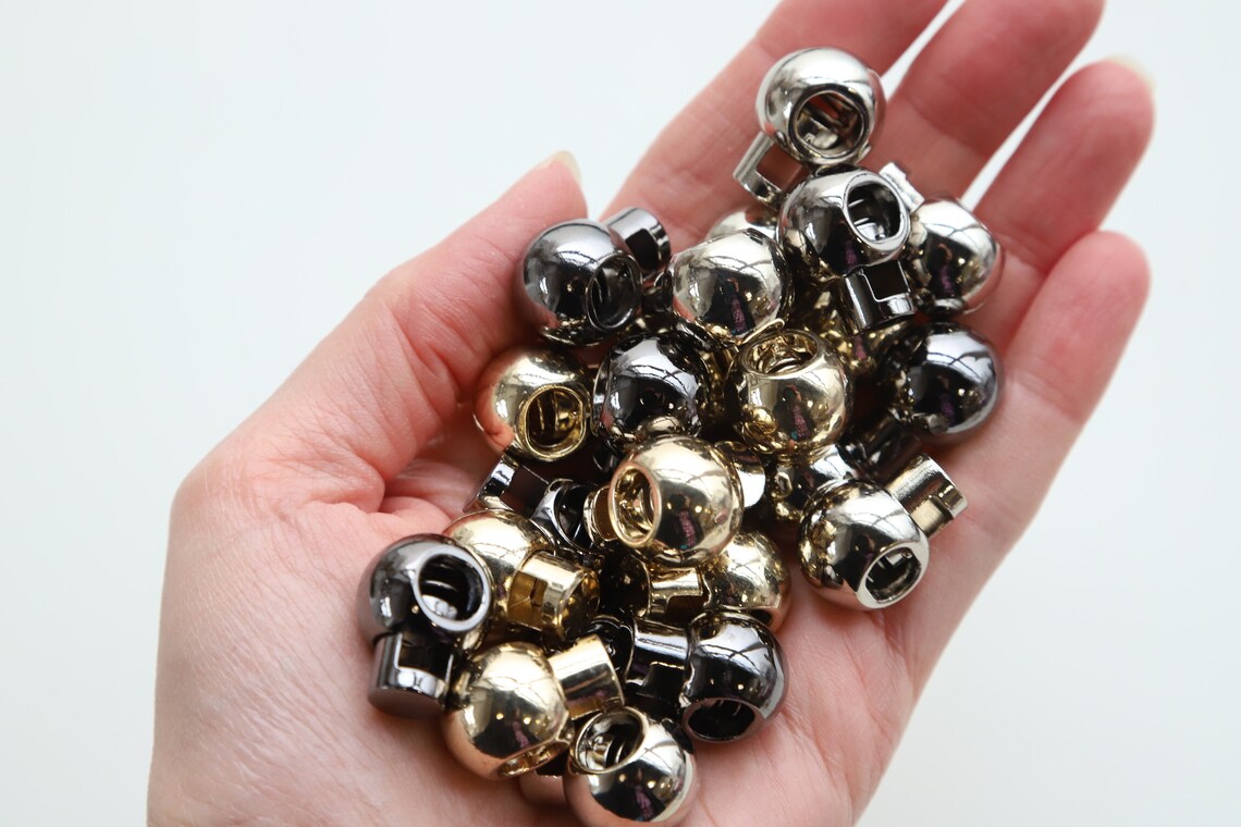Round Cord Stopper Solid Metal Ball Toggle for Elastic and - Etsy UK