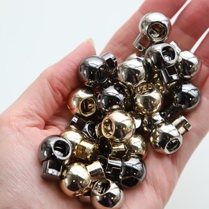 Round Cord Stopper - Solid Metal Ball Toggle for Elastic and Draw ...