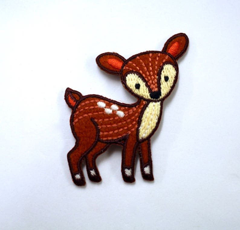 Woodland Animal Motifs Iron on Embroidered Felt Woodland - Etsy UK