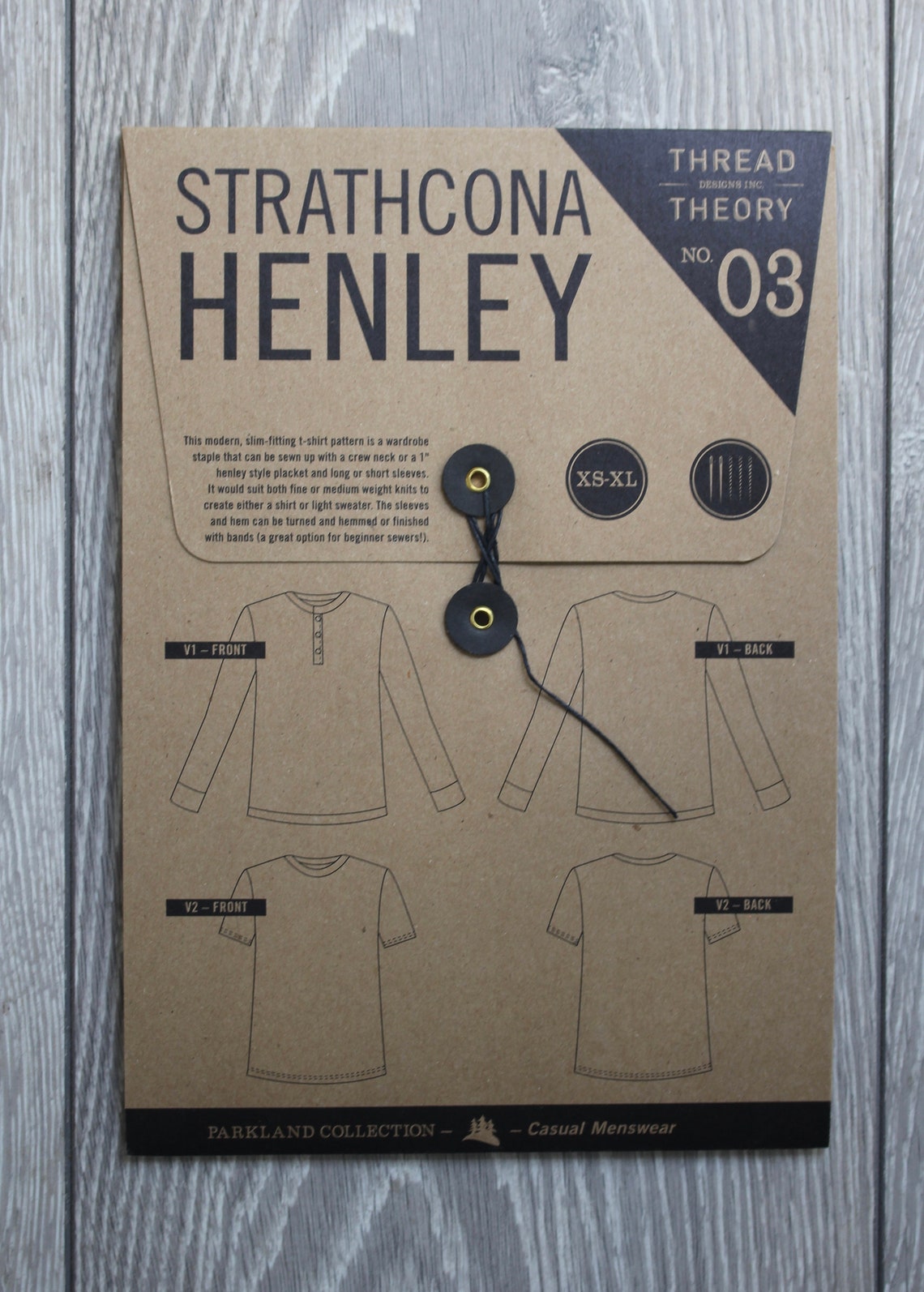 Strathcona Henley Paper Sewing Pattern Thread Theory Designs | Etsy UK
