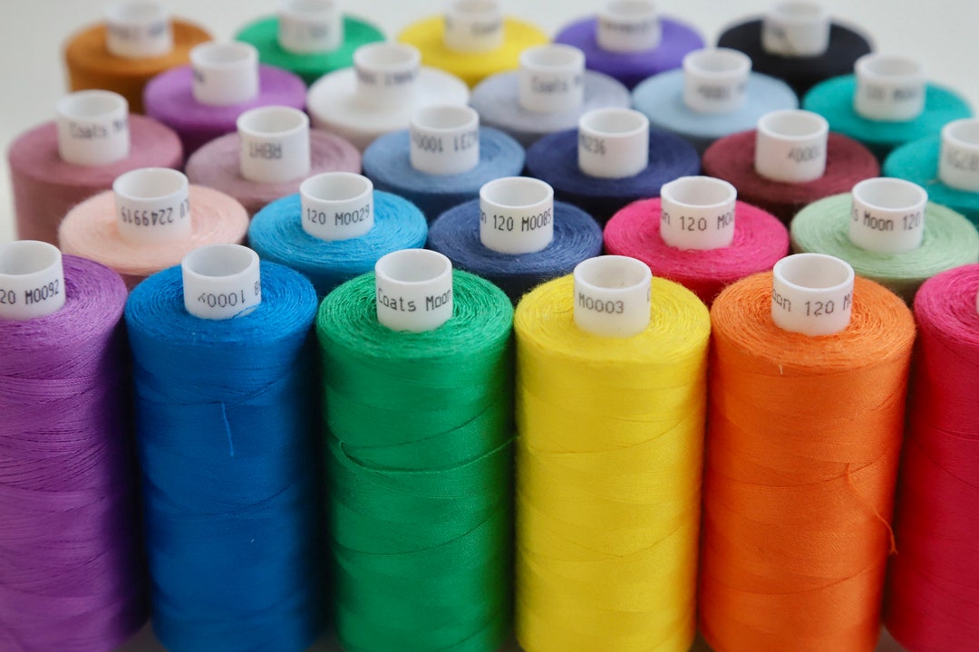 Overlocker Threads Coats Moon 1,000m Rolls Lots of Colours - Etsy UK