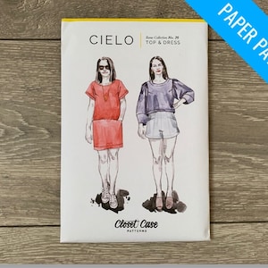 Cielo Top and Dress Paper Sewing Pattern- Closet Core Patterns - Etsy UK