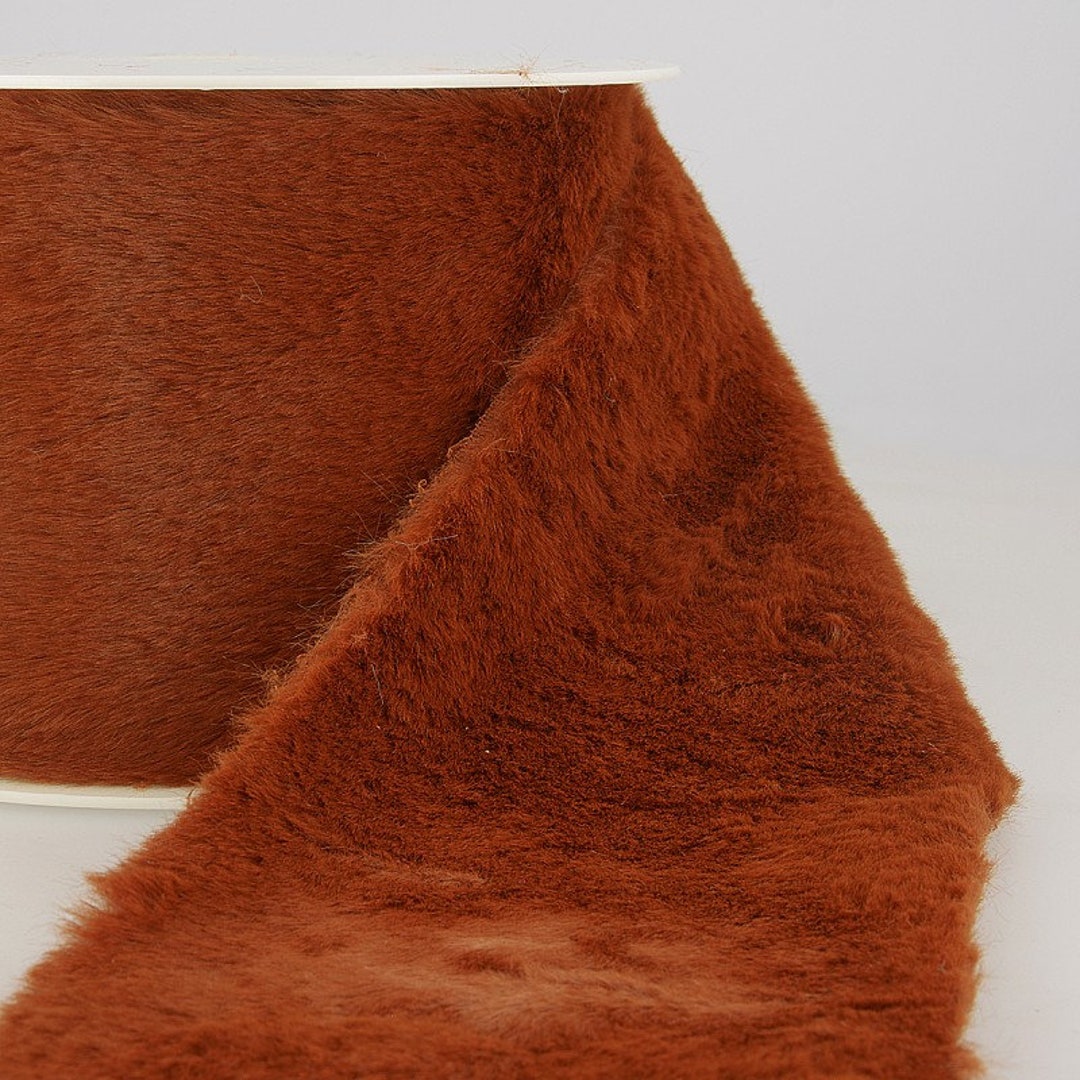 Copper Luxury Faux Fur Trim 10cm Wide - Super Soft Fur Trim in Lots of ...