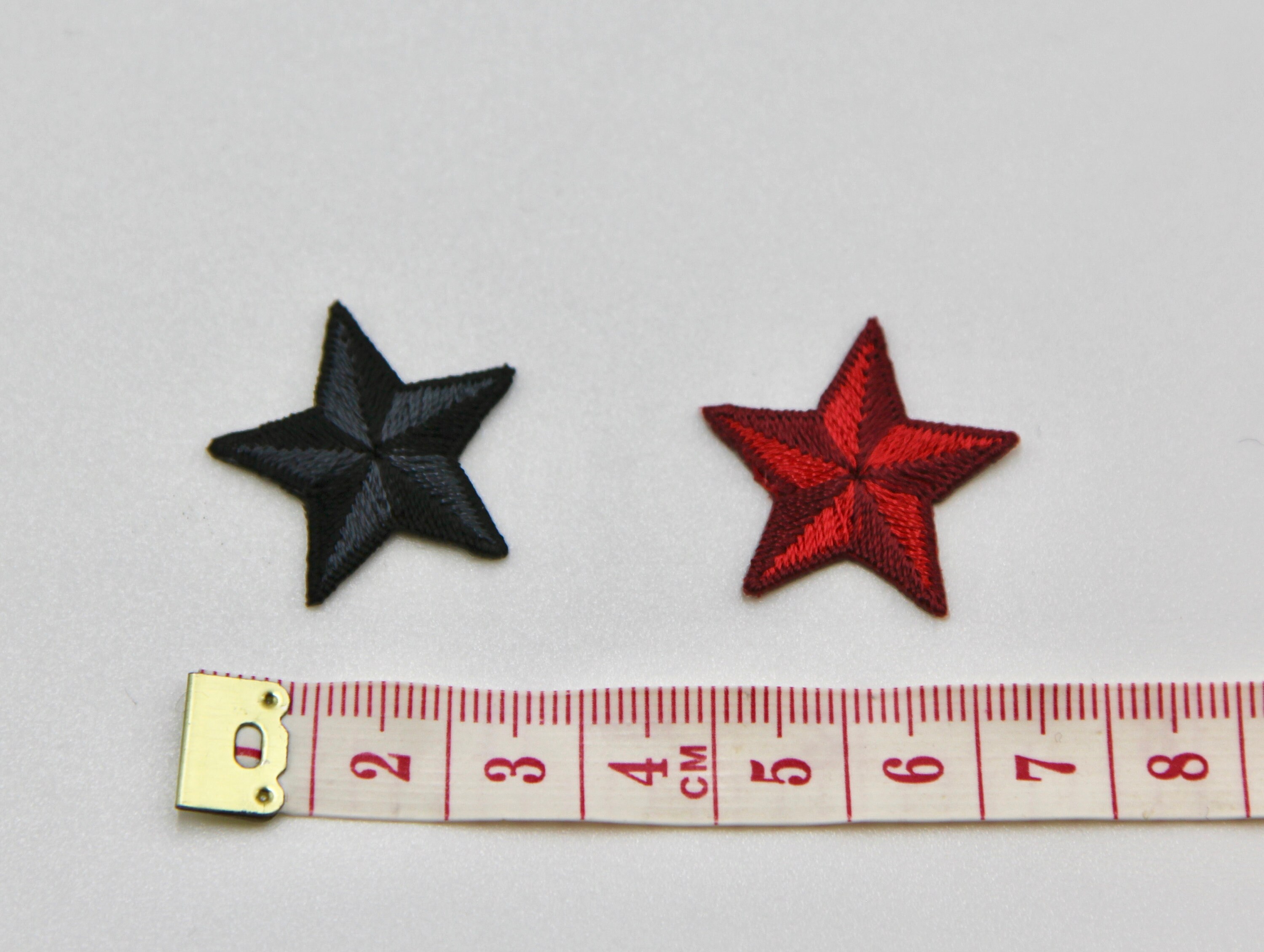 Star Motifs - Two Tone Embroidered Star Iron-on Motif 2cm, 4cm, Gold ...