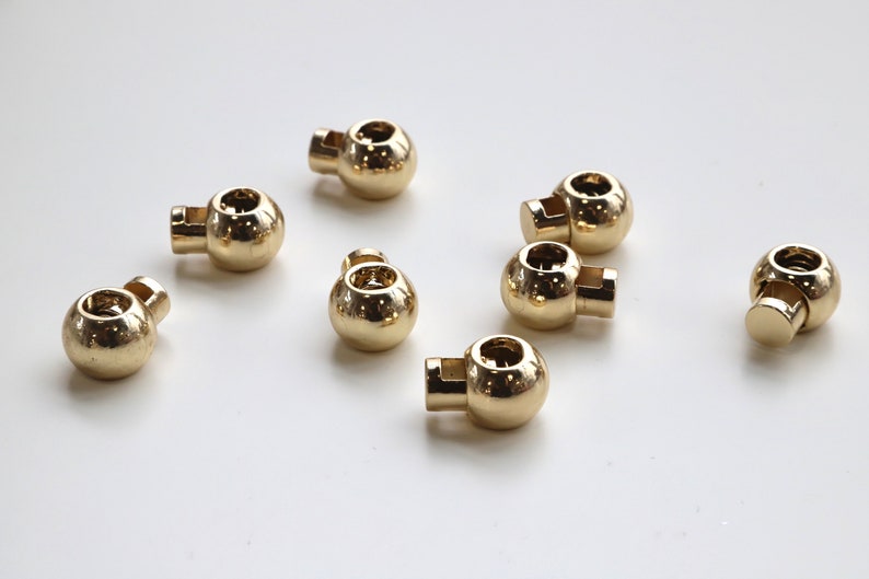 Round Cord Stopper Solid Metal Ball Toggle for Elastic and - Etsy UK