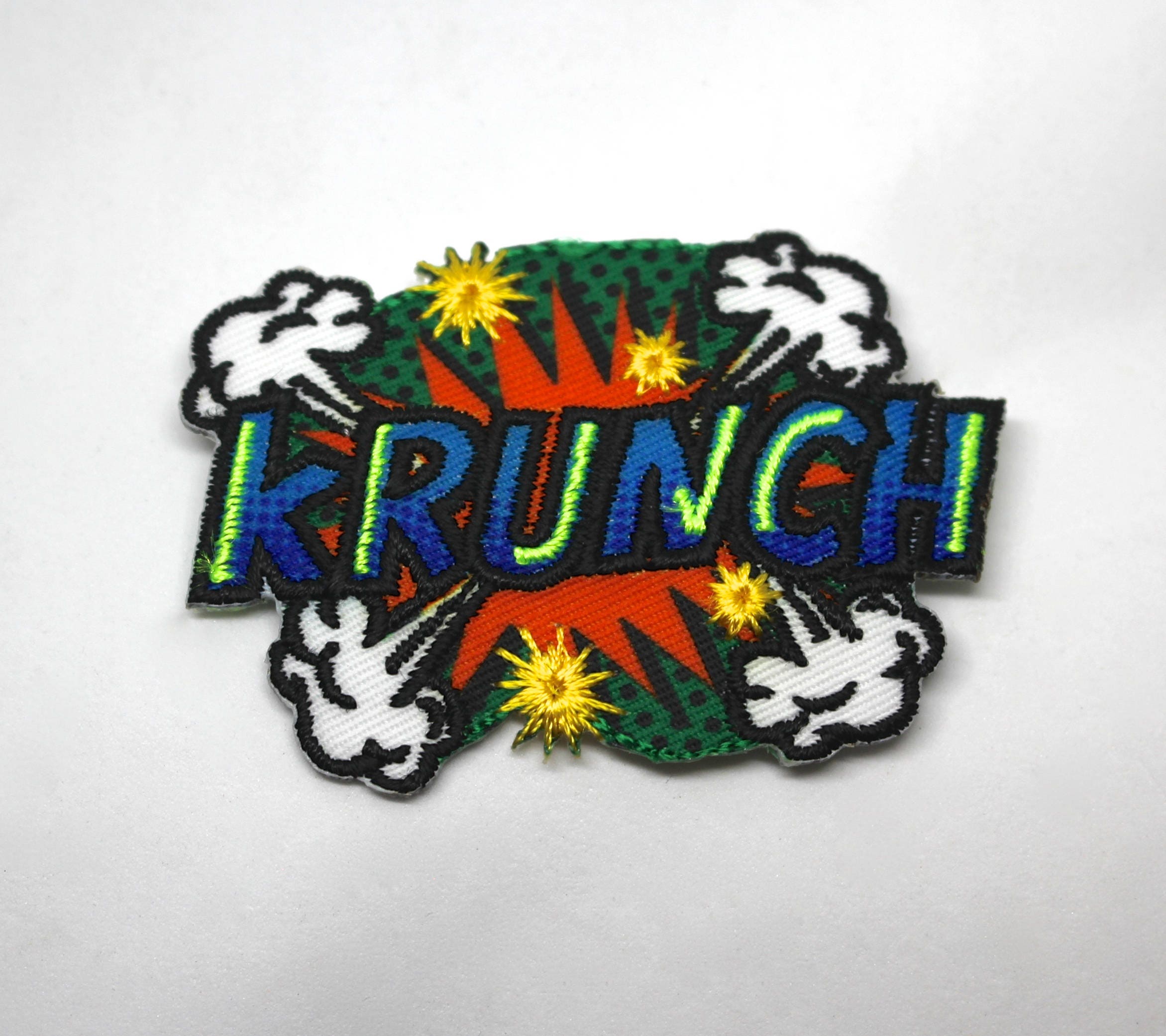 CRASH BANG KRUNCH Motifs Cartoon Super Hero Applique | Etsy