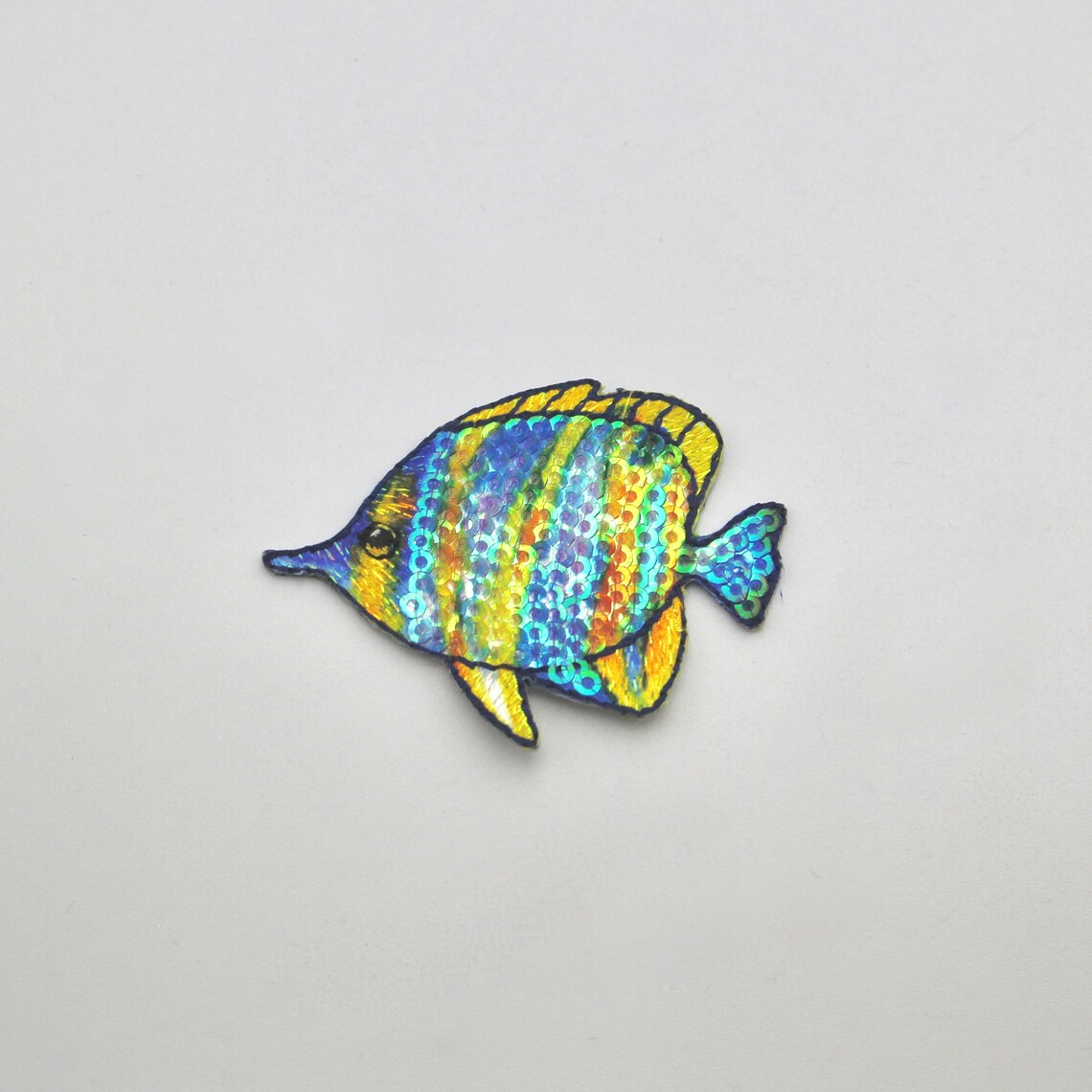 Iridescent Sequin Embroidered Underwater Motifs Seahorse | Etsy UK