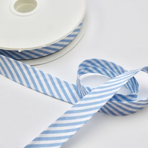 Printed Candy Cane Striped Soft Handle Bias Binding - 20mm Wide - Pale ...