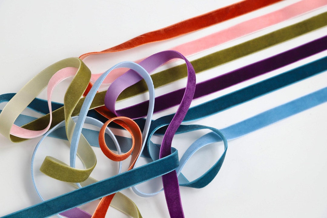 Velvet Ribbon - 16mm Wide - Loads of Colours! - Etsy