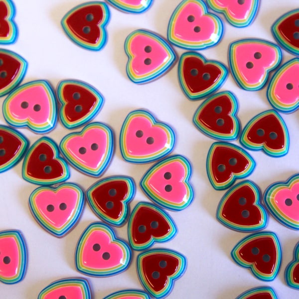 Heart Buttons - Etsy UK