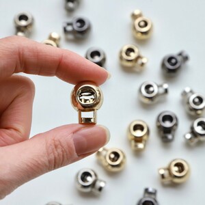 Round Cord Stopper - Solid Metal Ball Toggle for Elastic and Draw ...