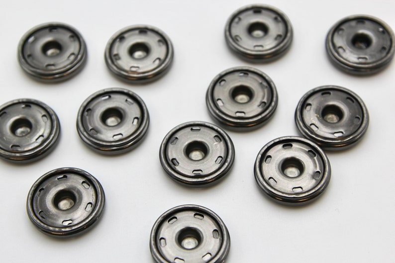 Extra Large Snap Fasteners - Coat Poppers - Gunmetal Grey - - Etsy UK
