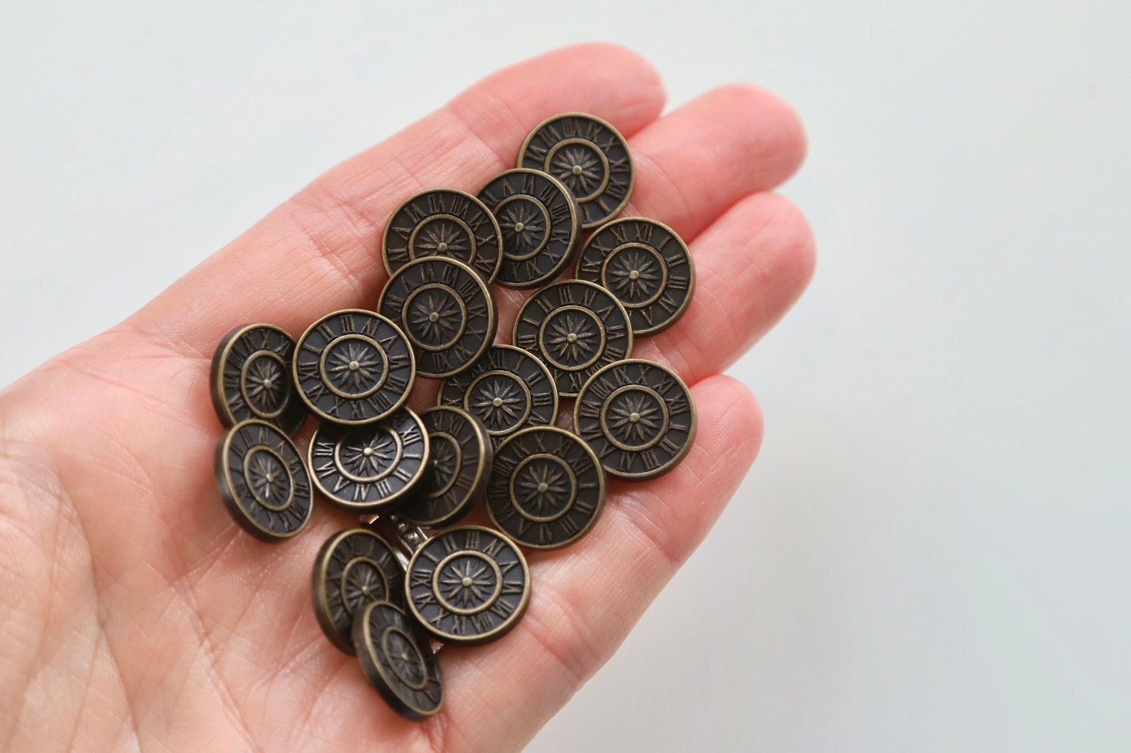 Clock Face Buttons Horological/time Piece/roman - Etsy UK