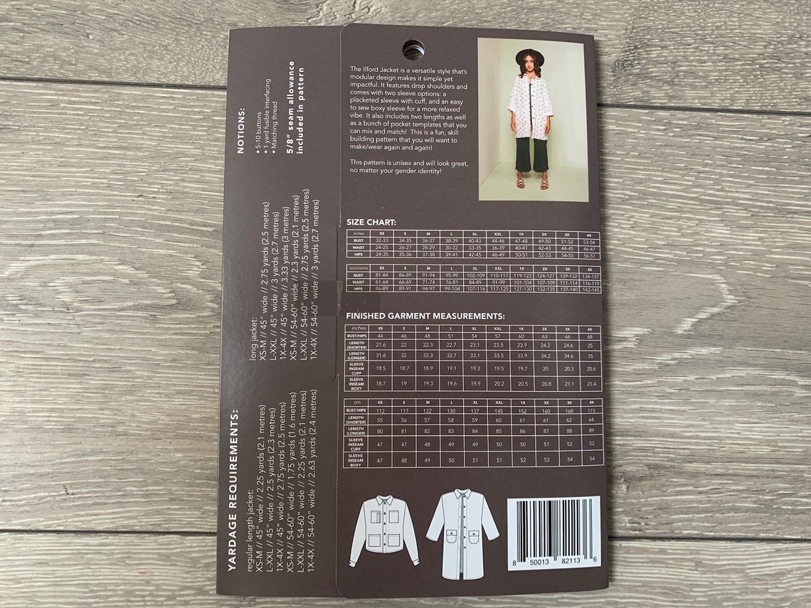Friday Pattern Company Ilford Jacket Unisex - Etsy UK