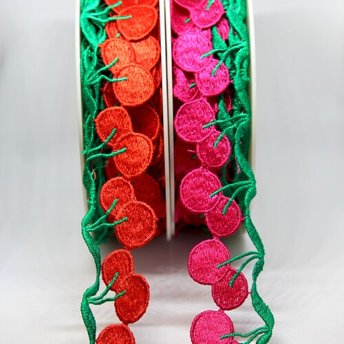 Red and Pink Vibrant Cherry or Apple Trim Fun Trim to - Etsy UK