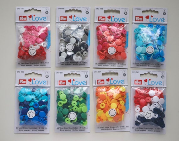 Colour Snaps /press Fasteners 30 Pcs 12mm/orange Yellows/reds - Etsy UK
