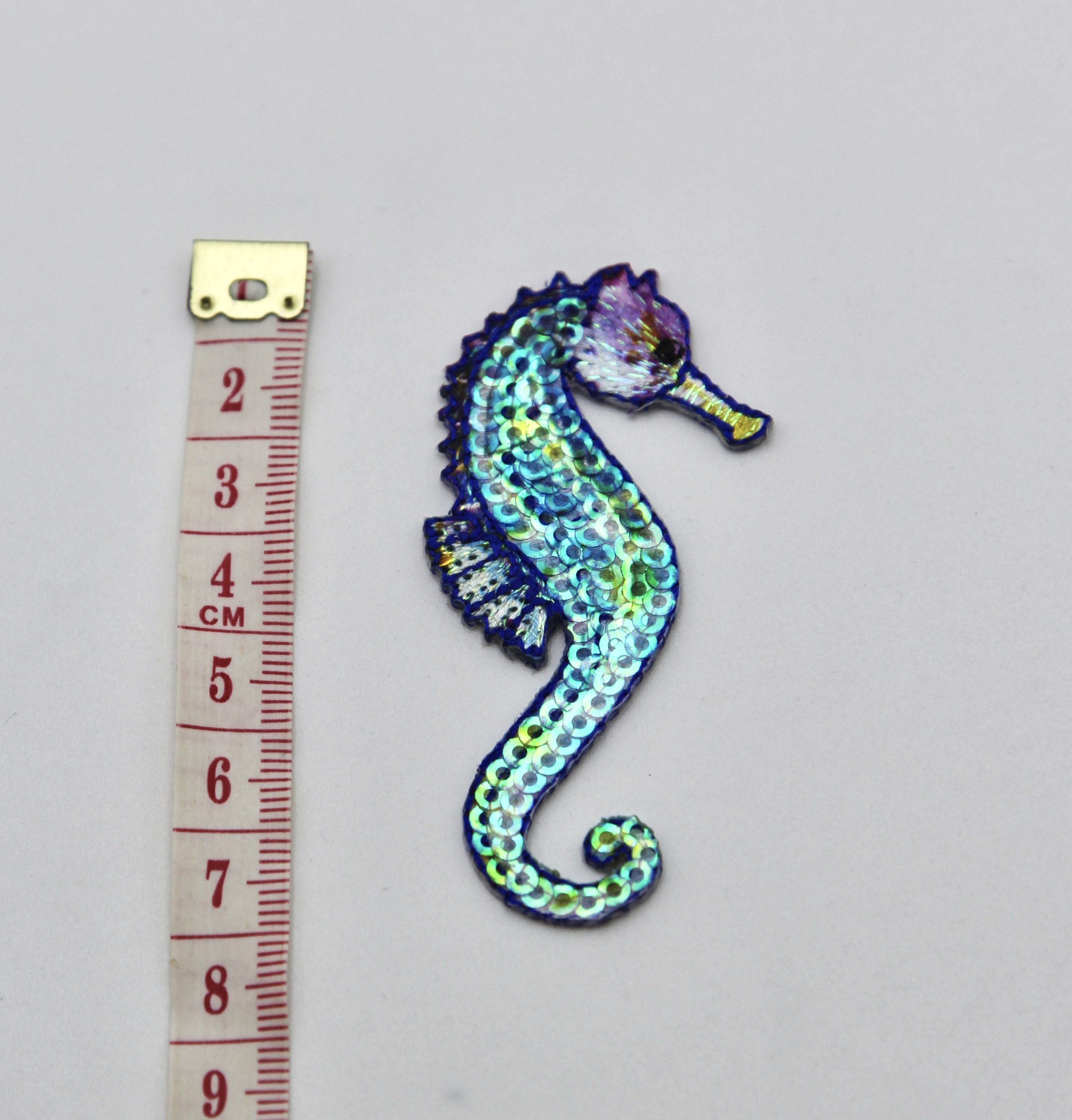 Iridescent Sequin Embroidered Underwater Motifs Seahorse - Etsy UK